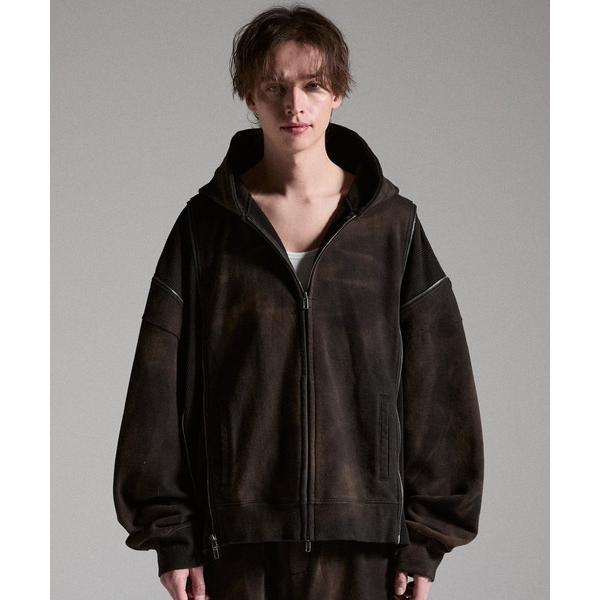 ZOZO問い合わせ番号:103940270ショップ:EMMA CLOTHES，エマ クローズブランド:GRANCY，グランシー商品名:【GRANCY】Triple Zip Design Dirty Hoodie / トリプルジップデザインダ...