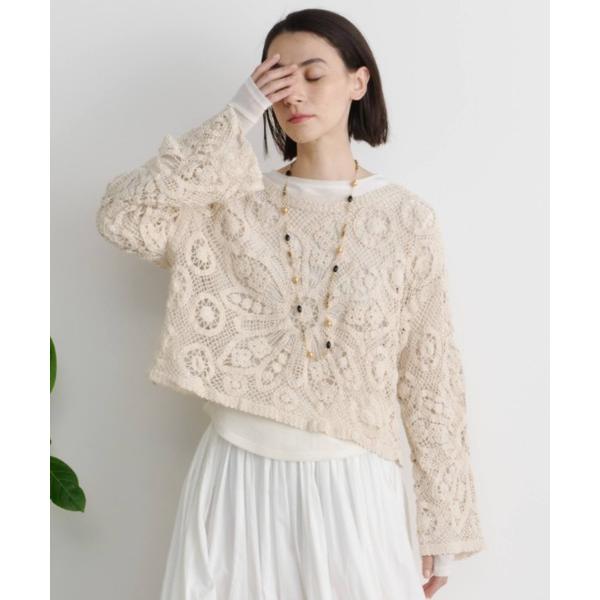 ZOZO問い合わせ番号:103940654ショップ:YARD PLUS/AUNT MARIE'S，ヤードプリュス/アントマリーズブランド:Libra Cue，リブラ キュー商品名:かぎ編みフラワープルオーバーカテゴリ:トップス>シャツ...