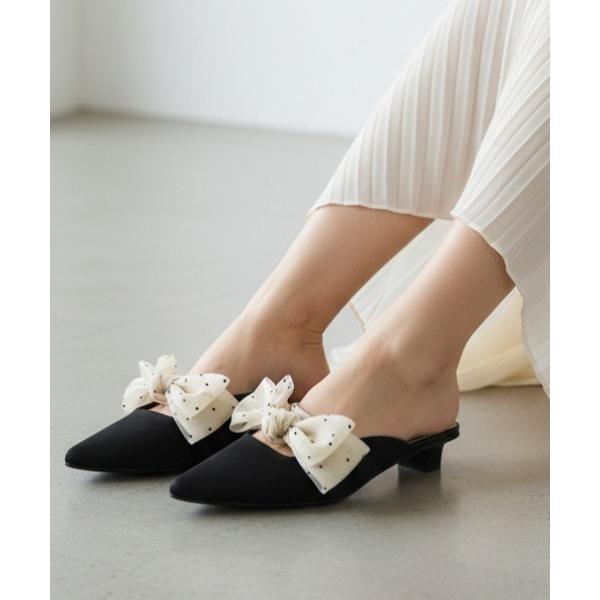 『タイムセール実施中』ZOZO問い合わせ番号:103940679ショップ:VIVIAN COLLECTION，ヴィヴィアンコレクションブランド:VIVIAN，ヴィヴィアン商品名:リボンミュールパンプスカテゴリ:シューズ>パンプスブラン...