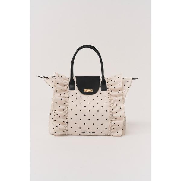 ZOZO問い合わせ番号:103940738ショップ:SNIDEL HOME，スナイデルホームブランド:SNIDEL HOME，スナイデルホーム商品名:フリルナイロンバッグカテゴリ:バッグ>ハンドバッグブランド品番:SHGB261221...