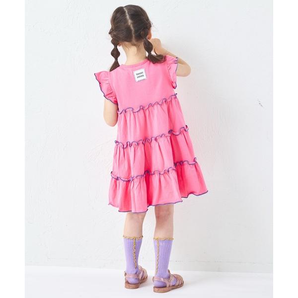 ZOZO問い合わせ番号:103941760ショップ:pairmanon，ペアマノンブランド:pairmanon，ペアマノン，coucou manon，ククゥ マノン商品名:【綿100%】ガールズ メロー ティアードワンピースカテゴリ:ワンピ...