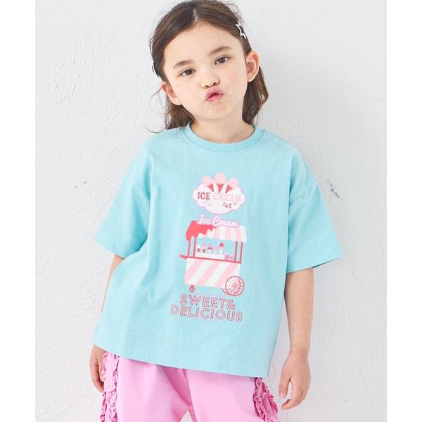 『セール実施中』ZOZO問い合わせ番号:103941762ショップ:pairmanon，ペアマノンブランド:pairmanon，ペアマノン，coucou manon，ククゥ マノン商品名:【綿100%】ガールズ スイーツショップ プリントT...