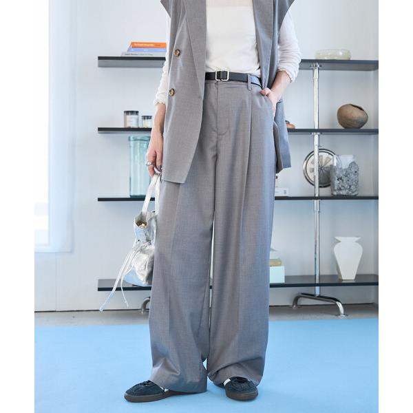 ZOZO問い合わせ番号:103942629ショップ:FREAK'S STORE，フリークスストアブランド:FREAK'S STORE，フリークスストア商品名:限定展開　TR 2タック ストレートパンツ (セットアップ対応)カテゴリ:パンツ&...