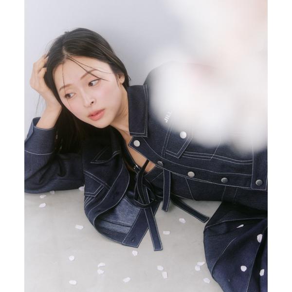 ZOZO問い合わせ番号:103942795ショップ:JILL by JILL STUART，ジル バイ ジル スチュアートブランド:JILL by JILL STUART，ジルバイジルスチュアート商品名:デニムライク配色ステッチジャケットカ...