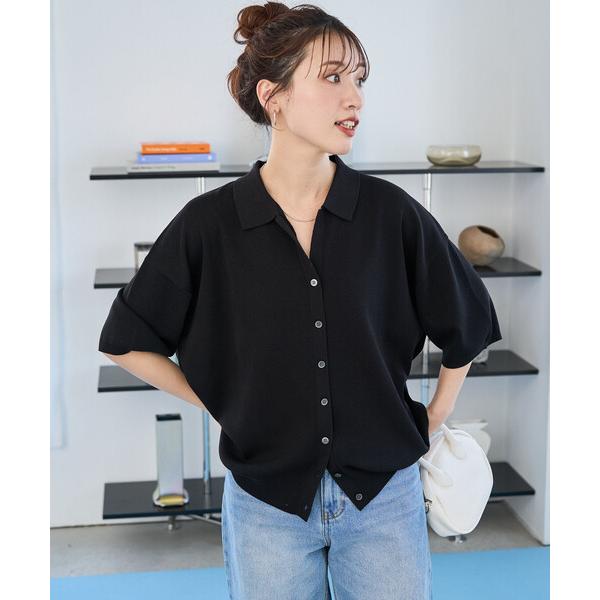 ZOZO問い合わせ番号:103945535ショップ:FREAK'S STORE，フリークスストアブランド:FREAK'S STORE，フリークスストア商品名:限定展開　ポロ衿 半袖 ニット ボタン カーディガンカテゴリ:トップス>カー...