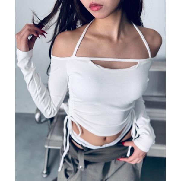 ZOZO問い合わせ番号:103951053ショップ:Auntie Rosa，アンティローザブランド:Y2K SYNAPSE FACTORY，ワイツーケー シナプスファクトリー商品名:【クロスストラップ】 カットアウト オフショルダートップス...