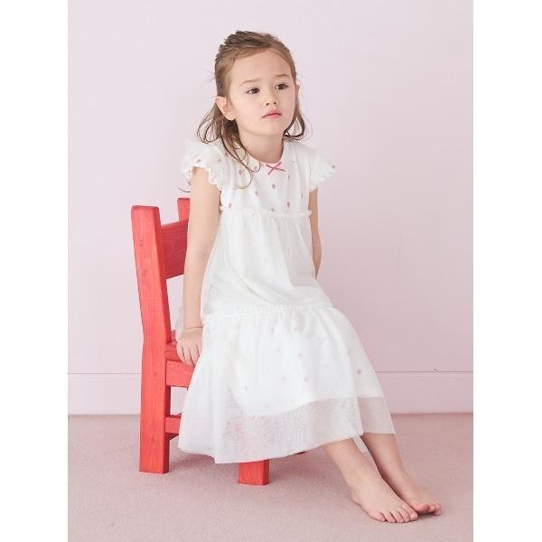 ZOZO問い合わせ番号:103978256ショップ:gelato pique，ジェラート　ピケブランド:gelato pique，ジェラートピケ商品名:【KIDS】ストロベリー柄チュールワンピースカテゴリ:ルームウェア>ルームワンピー...