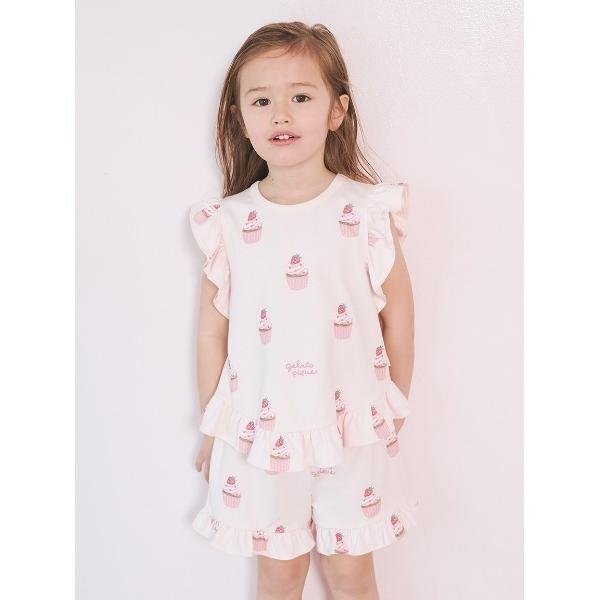 ZOZO問い合わせ番号:103978260ショップ:gelato pique，ジェラート　ピケブランド:gelato pique，ジェラートピケ商品名:【KIDS】カップケーキ柄Tシャツカテゴリ:ルームウェア>ルームウェア/パジャマブ...