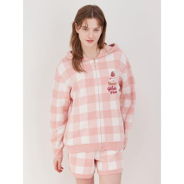 ZOZO問い合わせ番号:103978291ショップ:gelato pique，ジェラート　ピケブランド:gelato pique，ジェラートピケ商品名:エアリーモコギンガムチェック柄パーカカテゴリ:ルームウェア>ルームウェア/パジャマ...