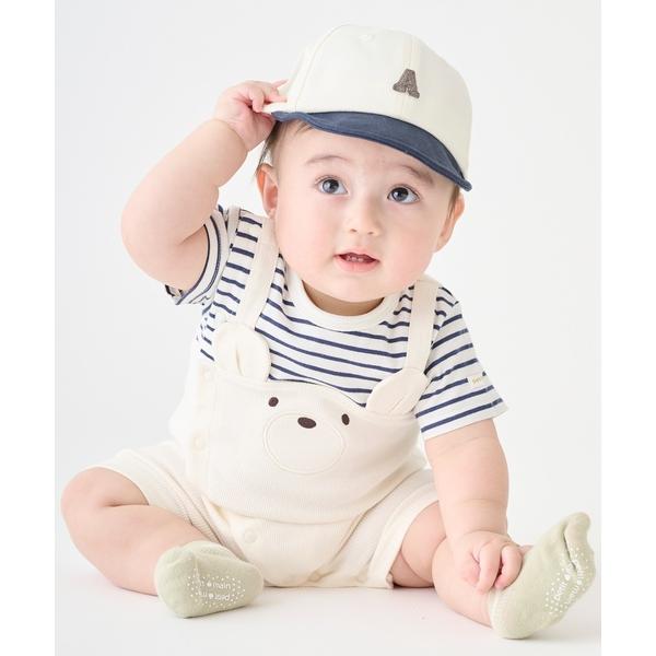 ※このアイテムは返品・交換対象外商品です。ZOZO問い合わせ番号:103978425ショップ:petit main，プティマインブランド:petit main，プティマイン商品名:くま耳サロペットカバーオールカテゴリ:ママ＆ベビー>ロ...