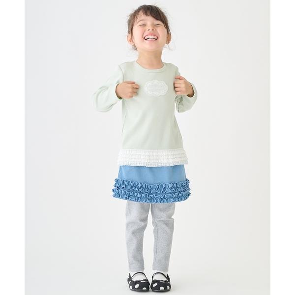 『セール実施中』※このアイテムは返品・交換対象外商品です。ZOZO問い合わせ番号:103978433ショップ:petit main，プティマインブランド:petit main，プティマイン商品名:裾フリルレギンスつきスカートカテゴリ:レッグ...