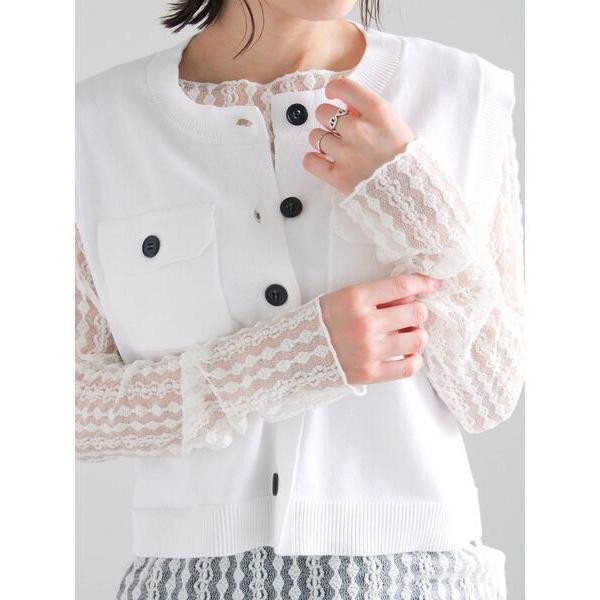 ZOZO問い合わせ番号:103978779ショップ:Te chichi，テチチブランド:Te chichi，テチチ商品名:ストレッチレーストップス《2026 spring catalog item》カテゴリ:トップス>Tシャツ/カット...