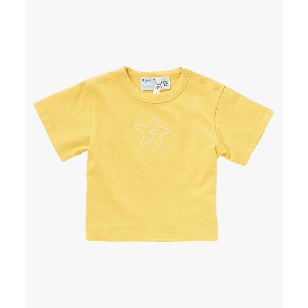 ZOZO問い合わせ番号:103979119ショップ:agnes b.，アニエスベーブランド:agnes b.，アニエスベー商品名:ベビー ”b.” ロゴ スター コットン 半袖 Tシャツ ”Domiカテゴリ:トップス>Tシャツ/カット...