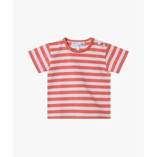 ZOZO問い合わせ番号:103979138ショップ:agnes b.，アニエスベーブランド:agnes b.，アニエスベー商品名:ベビー 細ボーダー コットン 半袖 Tシャツカテゴリ:トップス>Tシャツ/カットソーブランド品番:291...