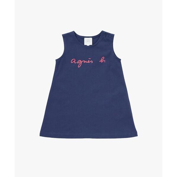 ZOZO問い合わせ番号:103979144ショップ:agnes b.，アニエスベーブランド:agnes b.，アニエスベー商品名:ベビー ロゴ コットン ノースリーブ ワンピース ”Barbieカテゴリ:ワンピース/ドレス>ワンピース...