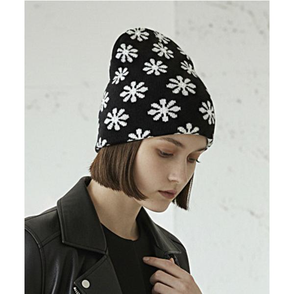 ZOZO問い合わせ番号:103979740ショップ:BURNER，バーナーブランド:Burner，バーナー商品名:【Caburu（カブル）】　フラワー柄モノトーン ニット帽 cab-bosi-27-7カテゴリ:帽子>ニットキャップ/ビ...