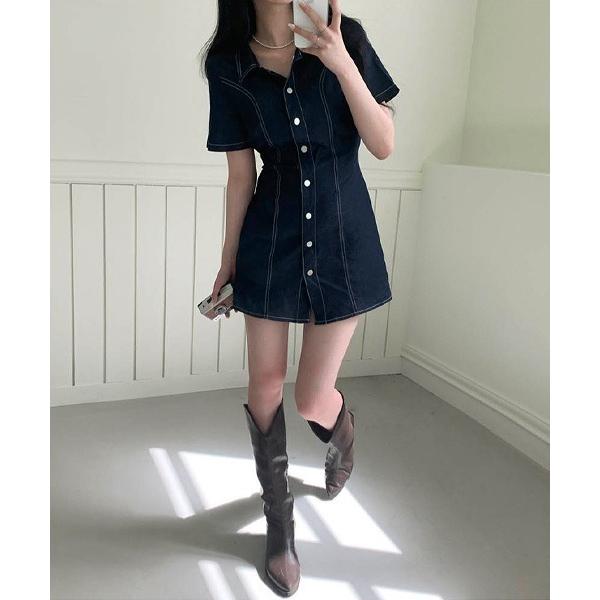 参考価格：5，980円発売時期：2023年03月コンディション：B（目立つ使用感なし）使用感が少ない、または気にならないアイテム後身頃：汚れ参考商品名：[BELLIDE MADE] ウエストバンディングデニムワンピース参考品番：bei-23...