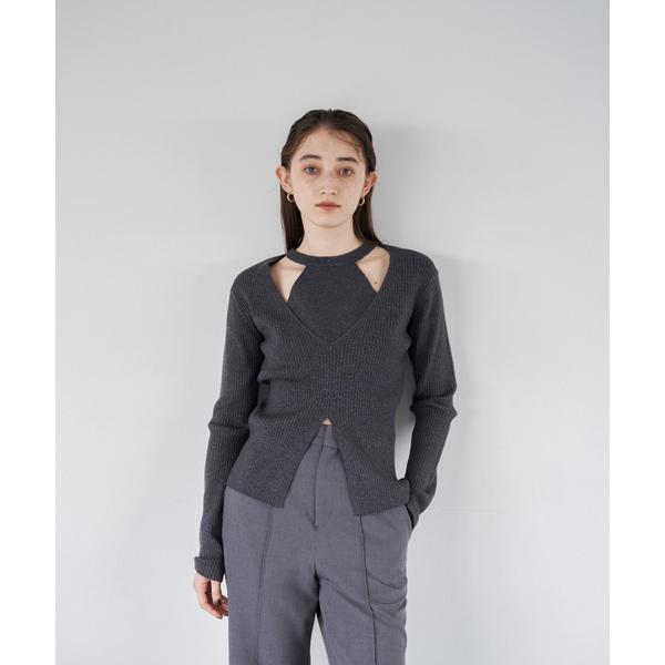 参考価格：16，500円発売時期：2023年09月コンディション：B（目立つ使用感なし）使用感が少ない、または気にならないアイテム全体的：汚れ内側：毛玉参考商品名：Rib Layered Knit Tops参考品番：233N8556EL【商...