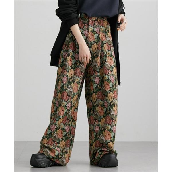 『セール実施中』参考価格：5，380円発売時期：2025年05月コンディション：A（使用感なし）数回使用した程度で使用感が感じられないアイテム参考商品名：総柄ジャガードワイドパンツ［Soiunique］参考品番：AON0225A0007【商...