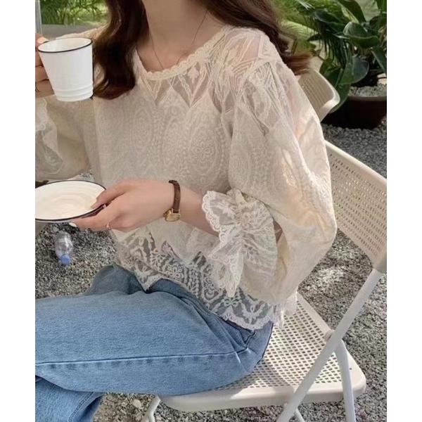 『セール実施中』参考価格：3，479円発売時期：2023年05月コンディション：S（新品同様）タグ付きの未使用、または新品同様のアイテム付属品：タグ参考商品名：ボリューム袖総レースブラウス参考品番：19-24SS/☆，NAB-016，AB-...
