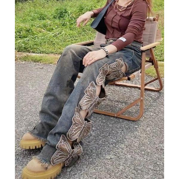 『セール実施中』参考価格：6，930円発売時期：2024年02月コンディション：A（使用感なし）数回使用した程度で使用感が感じられないアイテム参考商品名：バタフライデニムパンツ(BQ)参考品番：BL0323【商品に関する注意事項】・こちらの...