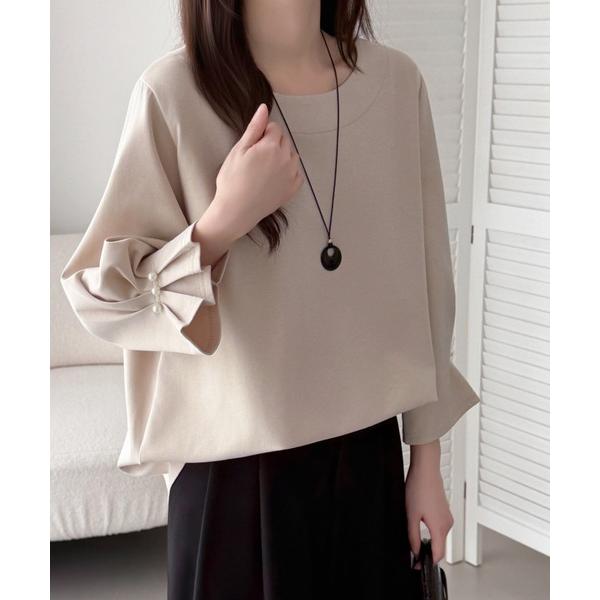 『タイムセール実施中』ZOZO問い合わせ番号:104050139ショップ:ABITOKYO，アビトーキョーブランド:ABITOKYO，アビトーキョー，Diosfront，ディオスフロント商品名:袖タックパールデザインブラウスカテゴリ:トップ...