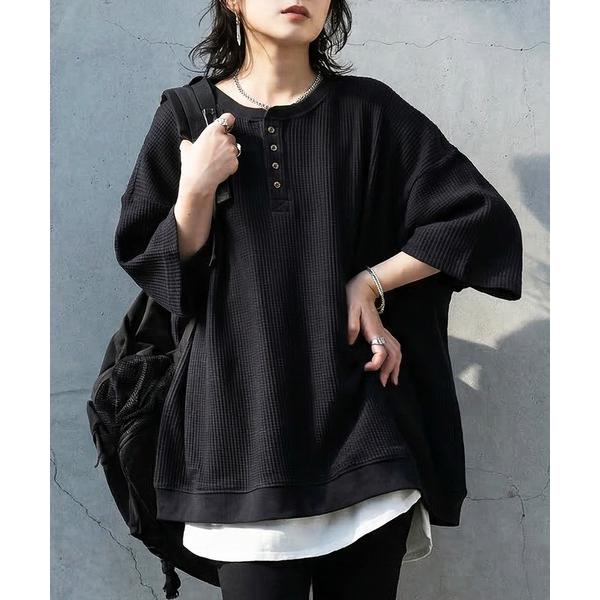 ZOZO問い合わせ番号:104050283ショップ:antiqua，アンティカブランド:antiqua，アンティカ商品名:ワッフル 綿100 ヘンリーネック Tシャツカテゴリ:トップス>Tシャツ/カットソーブランド品番:ZA-0029...