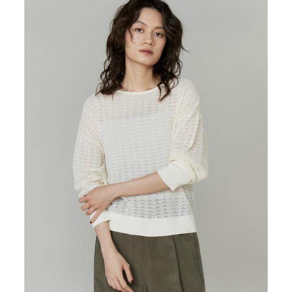 ZOZO問い合わせ番号:104050326ショップ:SUPERIOR CLOSET，スーペリア クローゼットブランド:INED，イネド商品名:シアーレーシーニット《YVON》カテゴリ:トップス>ニット/セーターブランド品番:71531...