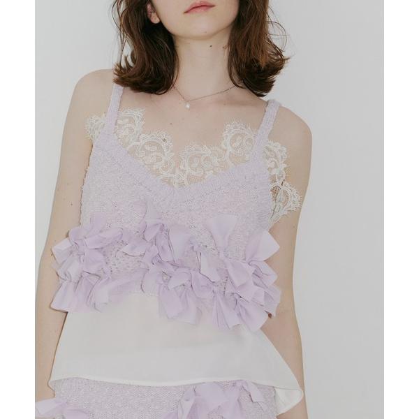 ZOZO問い合わせ番号:104050550ショップ:19 roots studio，ナインティーン ルーツ スタジオブランド:J1U by LA BELLE ETUDE，ジユウバイラベルエチュード商品名:メニーリボンニットビスチェIII【セ...