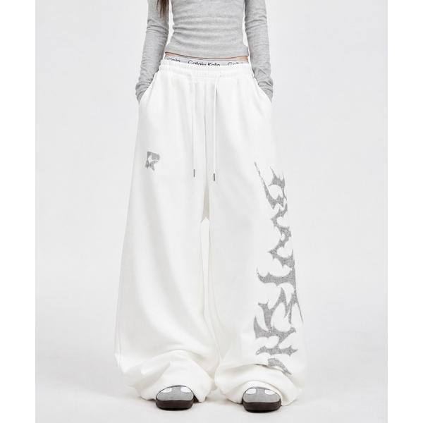 ZOZO問い合わせ番号:104051108ショップ:perky room，パーキールームブランド:mushwear，マッシュウェア，perky room，パーキールーム商品名:グラフィックラインストーンスウェットパンツカテゴリ:パンツ&gt...