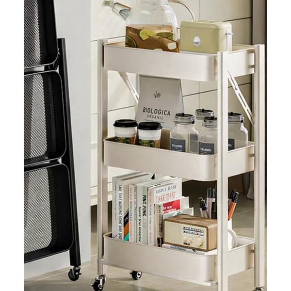 『タイムセール実施中』ZOZO問い合わせ番号:104051321ショップ:VIBGYOR，ヴィブジョーブランド:VIBGYOR，ヴィブジョー商品名:FReePLACe/折りたたみ式3段ラック X12786カテゴリ:インテリア>収納グッ...