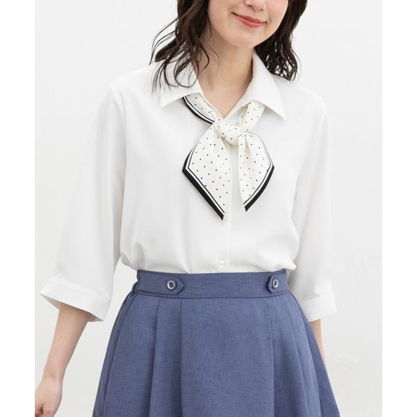ZOZO問い合わせ番号:104051617ショップ:Honeys，ハニーズブランド:Honeys，ハニーズ，GLACIER，グラシア商品名:６分袖スカーフ付ブラウスカテゴリ:トップス>シャツ/ブラウスブランド品番:534-61-028...