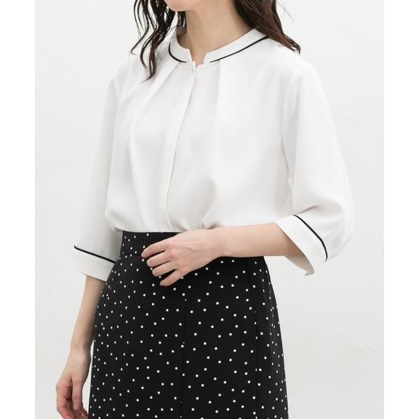 ZOZO問い合わせ番号:104051678ショップ:Honeys，ハニーズブランド:Honeys，ハニーズ，GLACIER，グラシア商品名:６分袖配色ブラウスカテゴリ:トップス>シャツ/ブラウスブランド品番:673-63-0236素材...