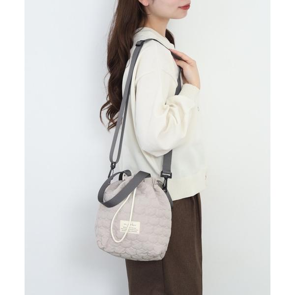 ZOZO問い合わせ番号:104052295ショップ:FUNALIVE，ファンアライブブランド:FUNALIVE，ファンアライブ商品名:migoka ミゴカ 巾着ショルダーバッグ 巾着トート モチーフキルトカテゴリ:バッグ>ショルダーバ...