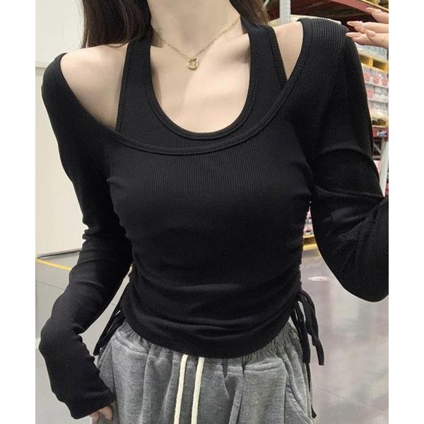 『タイムセール実施中』ZOZO問い合わせ番号:104052453ショップ:Ada.，エイダブランド:ADDITION STORE，アディションストア，VQ，ブイキュー商品名:＼バスト部分がリアルレイヤーで安心デザイン／レイヤーホルターネック...