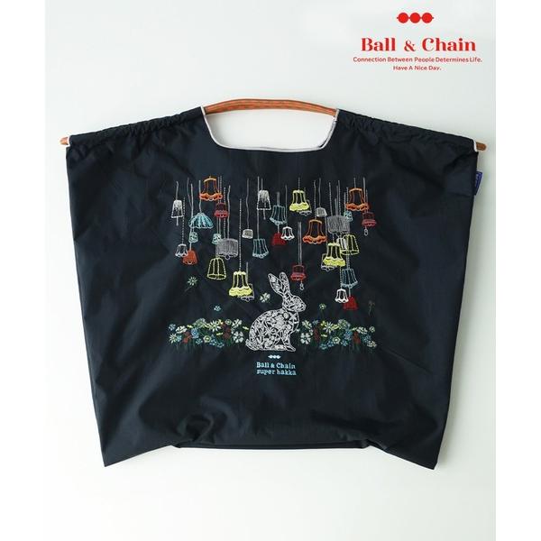 ZOZO問い合わせ番号:104052518ショップ:HAKKA，ハッカブランド:SUPER HAKKA，スーパーハッカ商品名:SUPER HAKKA×Ball＆Chain ランプとうさぎ刺繍トートバッグ(L)カテゴリ:バッグ>トートバ...
