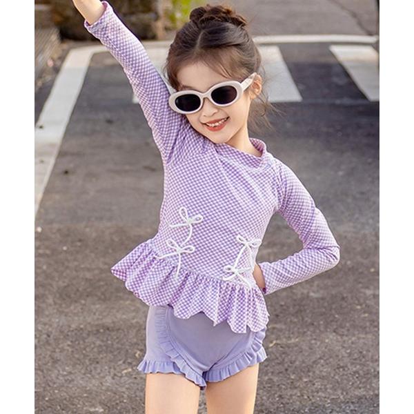 『タイムセール実施中』※このアイテムは返品・交換対象外商品です。ZOZO問い合わせ番号:104052887ショップ:TeddyShop，テディショップブランド:TeddyShop，テディショップ商品名:【キッズ水着 ビキニ】長袖プチハイネッ...