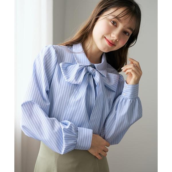 ZOZO問い合わせ番号:104052924ショップ:31 Sons de mode，トランテアン　ソン　ドゥ　モードブランド:31 Sons de mode，トランテアン　ソン　ドゥ　モード商品名:2026春夏新作 ボウタイ衿シャツブラウス...