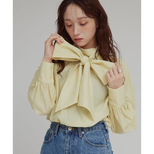 『タイムセール実施中』ZOZO問い合わせ番号:104052985ショップ:Ada.，エイダブランド:W:Huku，フーク商品名:スタンドカラー ボウタイ ブラウス / Stand Collar Bow Tie Blouseカテゴリ:トップス...