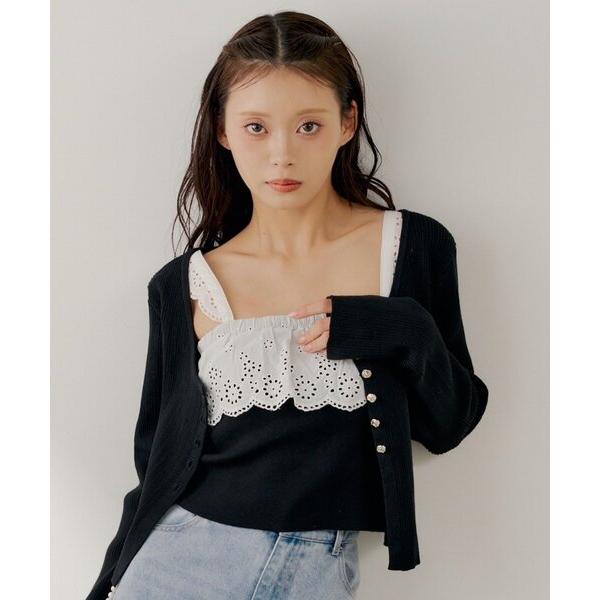 ZOZO問い合わせ番号:104053870ショップ:Chico，チコブランド:Chico，チコ商品名:【SALON by Chico】レースフリルベア+コンパクトカーディガンセットカテゴリ:トップス>カーディガン/ボレロブランド品番:...