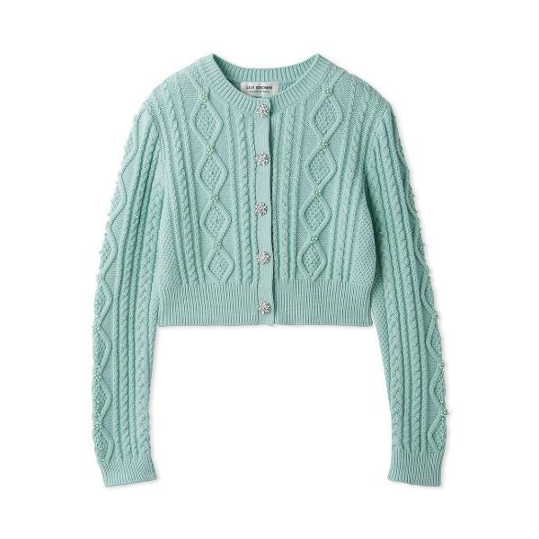 参考価格：17，930円発売時期：2024年02月コンディション：B（目立つ使用感なし）使用感が少ない、または気にならないアイテム首周り・袖口：汚れ全体的：色あせ、毛玉参考商品名：[L.B CANDY STOCK]パールビジューカーディガン...