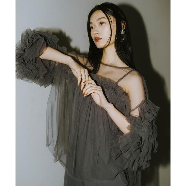 『セール実施中』参考価格：9，790円発売時期：2024年04月コンディション：A（使用感なし）数回使用した程度で使用感が感じられないアイテム参考商品名：デコラティブチュールトップス / decorative tulle tops参考品番：...