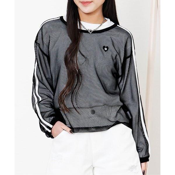 ZOZO問い合わせ番号:104089871ショップ:F.O.Online Store，エフオーオンラインストアブランド:algy，アルジー商品名:メッシュラインロンT＆ロンTセットカテゴリ:トップス>Tシャツ/カットソーブランド品番:...