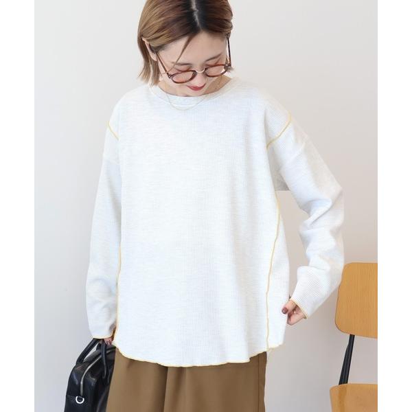 ZOZO問い合わせ番号:104089910ショップ:AMERICAN HOLIC，アメリカンホリックブランド:AMERICAN HOLIC，アメリカンホリック商品名:【WEB限定】ワッフル配色メロープルオーバーカテゴリ:トップス>Tシ...