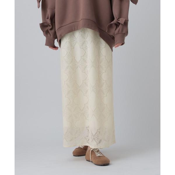 ZOZO問い合わせ番号:104089946ショップ:LEPSIM，レプシィムブランド:LEPSIM，レプシィム商品名:大柄レースナロースカート　630159カテゴリ:スカート>スカートブランド品番:630159素材:表地：ナイロン49...