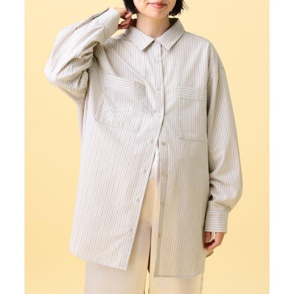 ZOZO問い合わせ番号:104089970ショップ:LEPSIM，レプシィムブランド:LEPSIM，レプシィム商品名:【産前・産後対応】マタニティ／ストライプ刺繍シャツ　640895カテゴリ:ママ＆ベビー>マタニティウェア/グッズブラ...