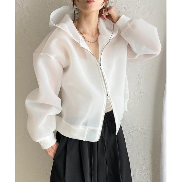 『タイムセール実施中』ZOZO問い合わせ番号:104090677ショップ:wears，ウェアーズブランド:She's Closet，シーズクローゼット商品名:ショート丈ダブルジップ フード付き ボンディング シアーパーカー ブルゾン ジャケ...