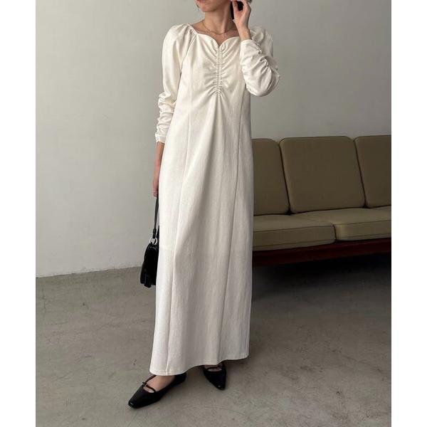 ZOZO問い合わせ番号:104091105ショップ:CAPRICIEUX LE'MAGE，カプリシュレマージュブランド:CAPRICIEUX LE'MAGE，カプリシューレマージュ商品名:【低身長サイズあり】ウェーブネックギャザーワンピース...