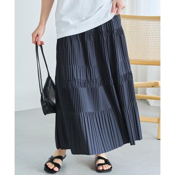 ZOZO問い合わせ番号:104091224ショップ:LAVEANGE，ラビアンジェブランド:LAVEANGE，ラビアンジェ商品名:プリーツティアードロングスカートカテゴリ:スカート>スカートブランド品番:5762030素材:ポリエステ...