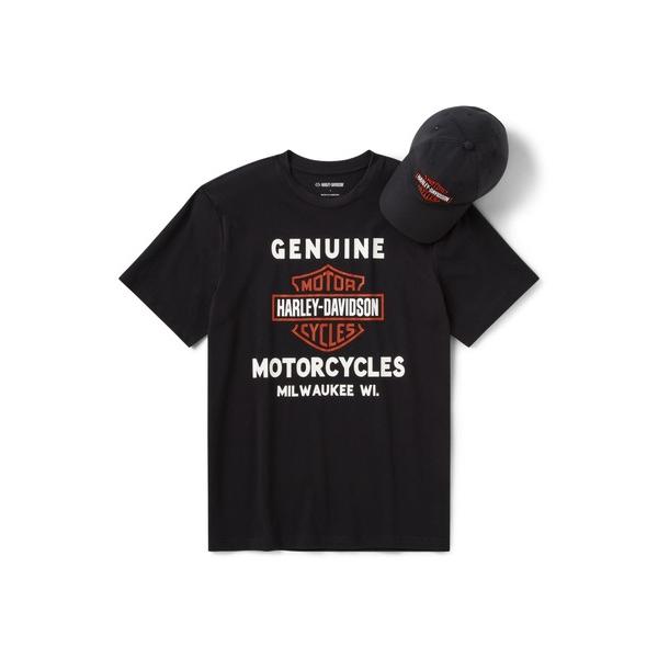 ZOZO問い合わせ番号:104091272ショップ:HARLEY-DAVIDSON，ハーレーダビッドソンブランド:Harley-Davidson，ハーレーダビッドソン商品名:バー＆シールド ハット＆Tシャツ ギフトセットカテゴリ:トップス&...